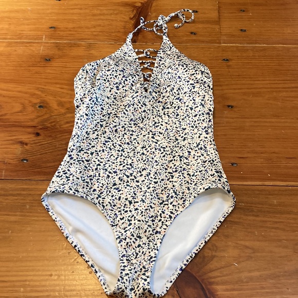 Athleta | Swim | Athleta Xxs Aqualux Confetti Loop Front One Piece ...